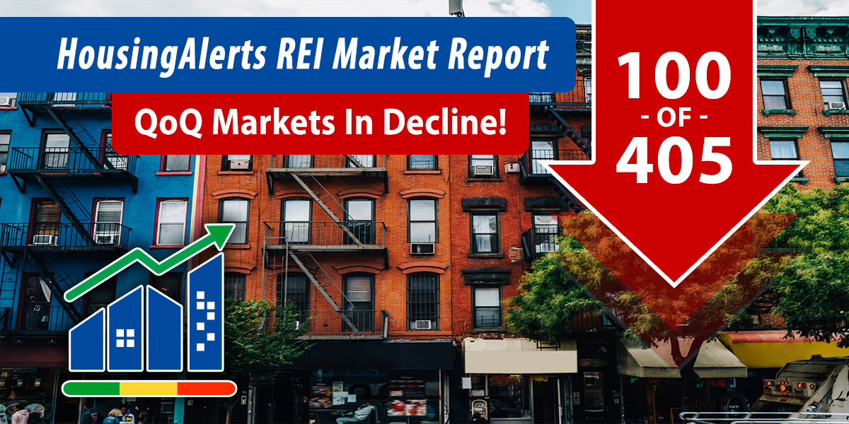 List of 100 Declining Markets Qtr-Over-Qtr - HousingAlerts.com