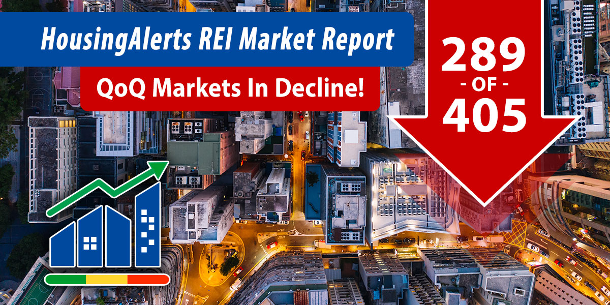 List of 289 Declining Markets Qtr-Over-Qtr - HousingAlerts.com
