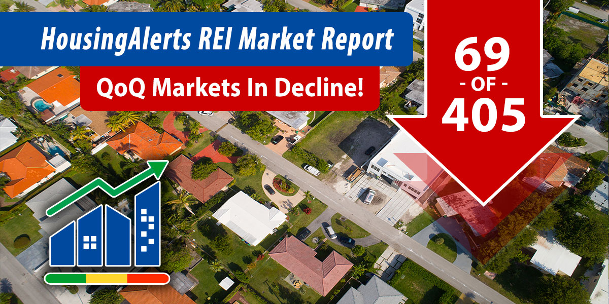 List of 69 Declining Markets Qtr-Over-Qtr - HousingAlerts.com