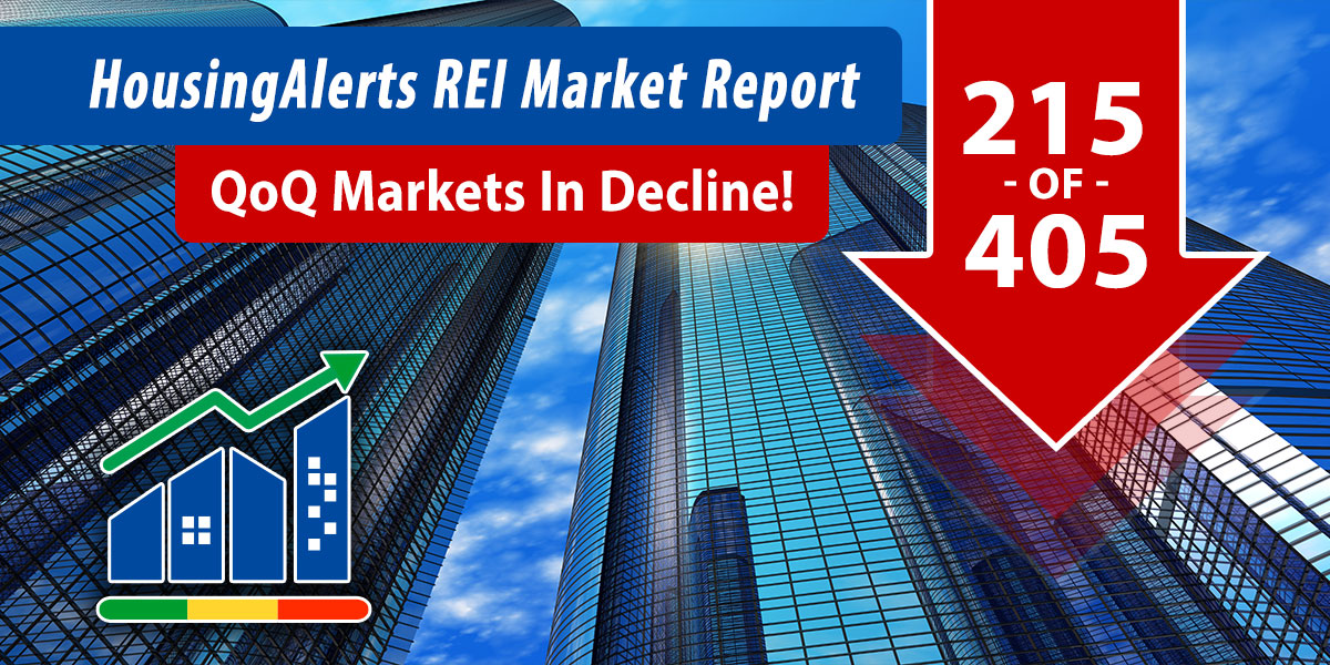 List of 161 Declining Markets Qtr-Over-Qtr - HousingAlerts.com
