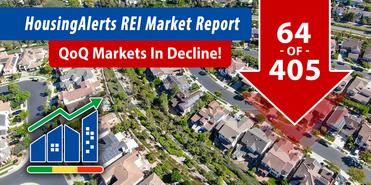List of 64 Declining Markets Qtr-Over-Qtr - HousingAlerts.com